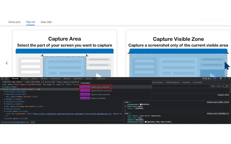 Cách chụp màn hình toàn trang web trên Chrome và Firefox